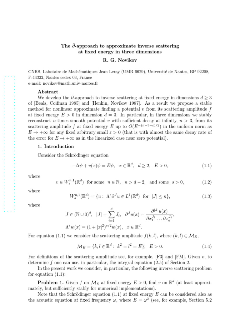 0505033v1 | PDF | Mathematical Physics | Mathematical Analysis