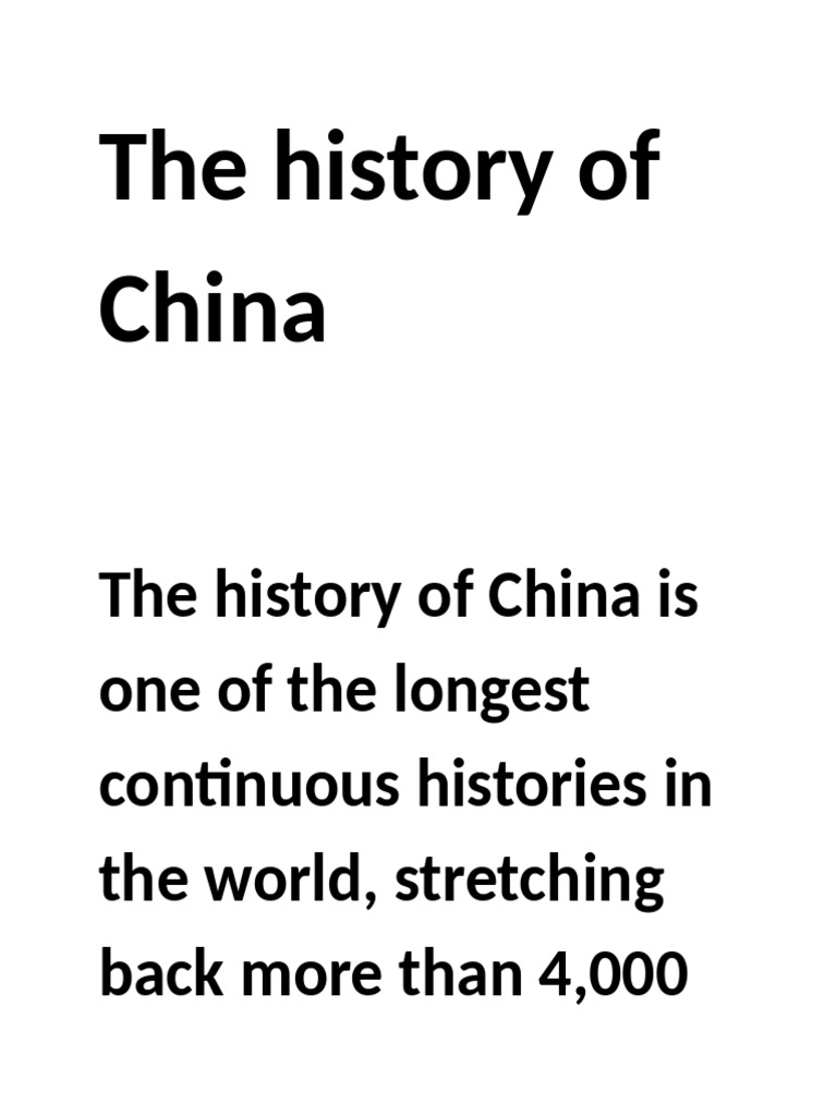 The History of China | PDF