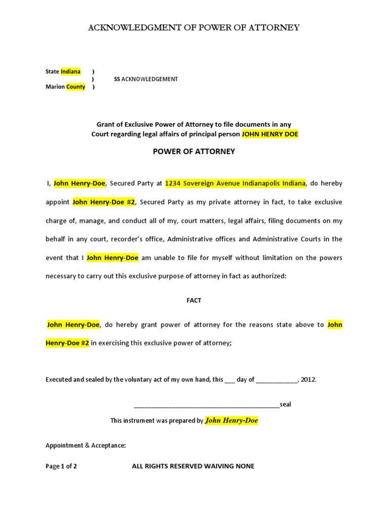 Power of Attorney For Court Case Filing | PDF | Power Of Attorney | Lawyer