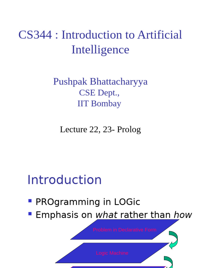 cs344-lect22-23-24-prolog-2008-3-12-16-17 | PDF | Theoretical Computer Science | Computer ...