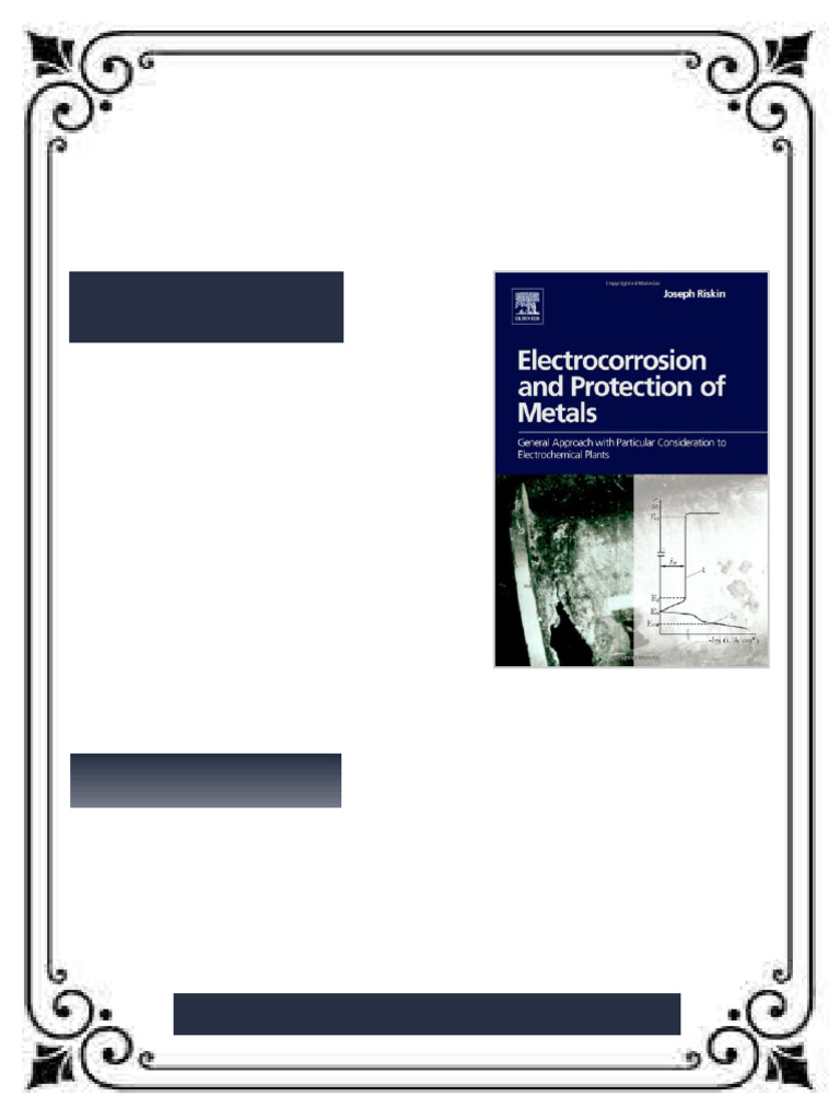 Electrocorrosion and Protection of Metals General approach with ...