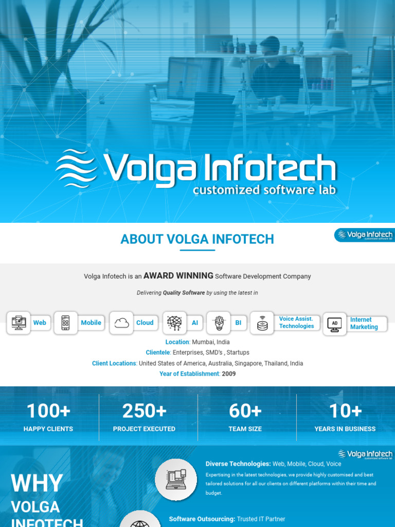 Volga Infotech Corporate Profile | PDF | My Sql | Android (Operating ...
