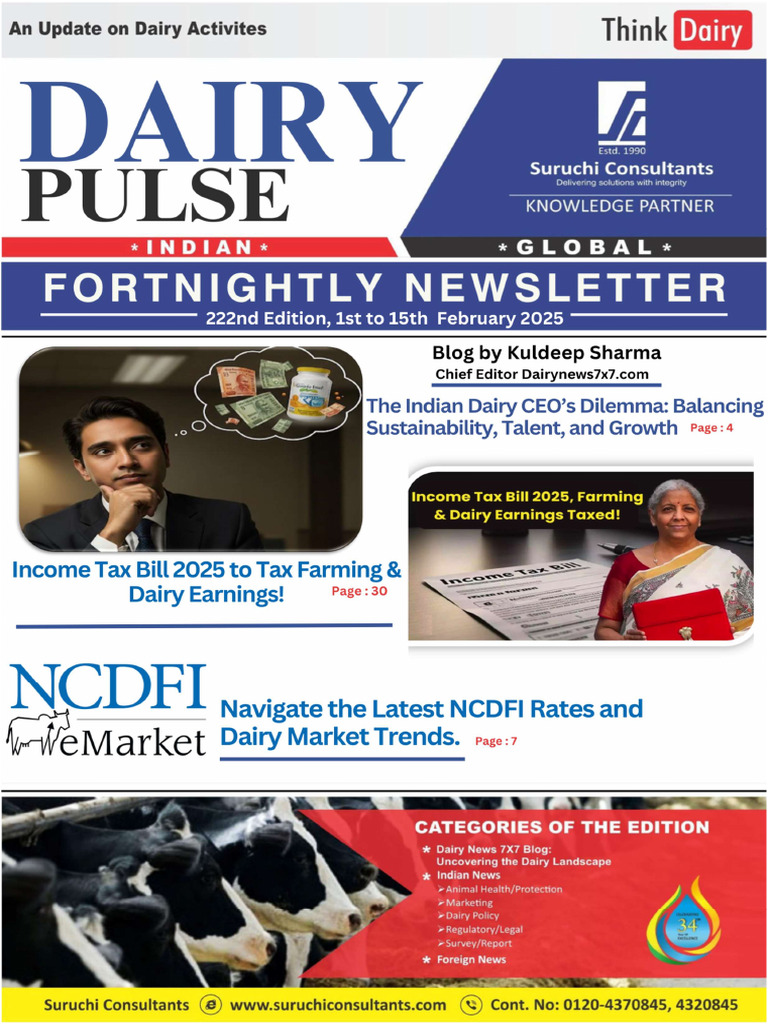 224 Dairy Pulse Edition 16th to 28th Feb. 2025 | PDF | Tariff | Most ...
