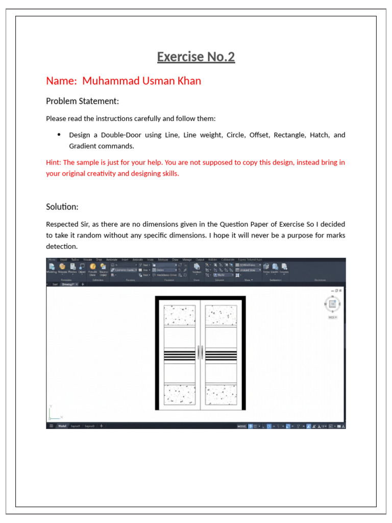 AutoCAD Exercise 2 | PDF
