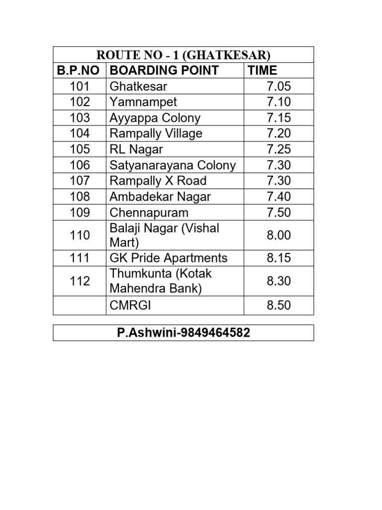65 Bus Routes 2025-2026-1 | PDF