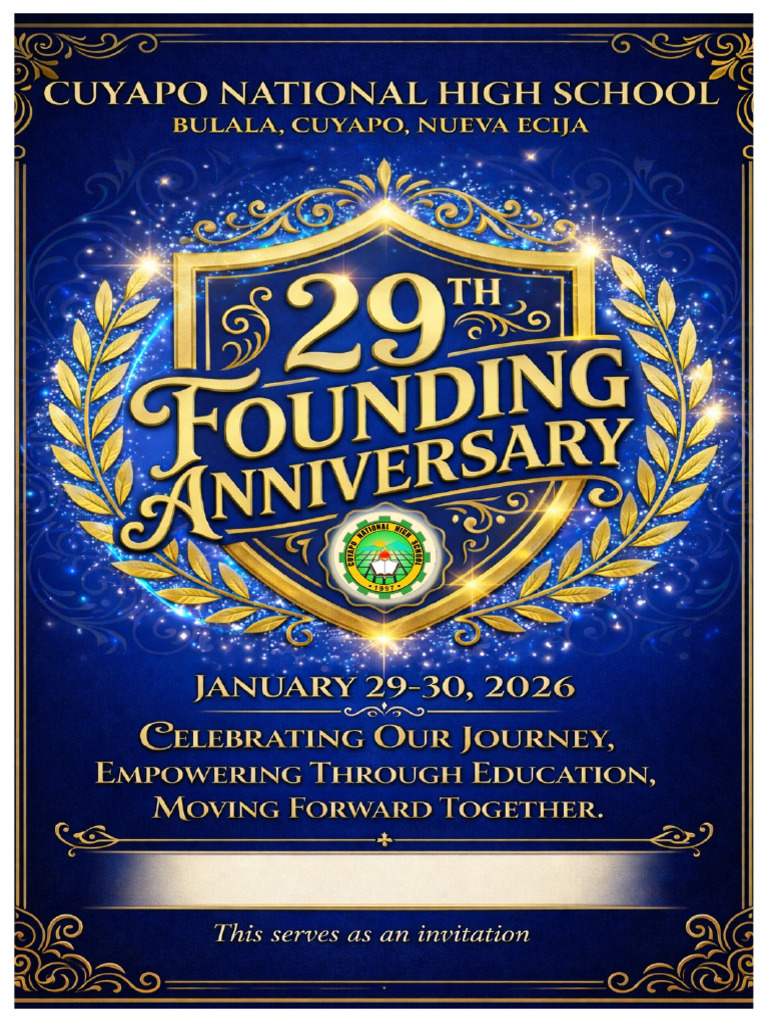 29th Founding Annic CNHS Program | PDF | Learning