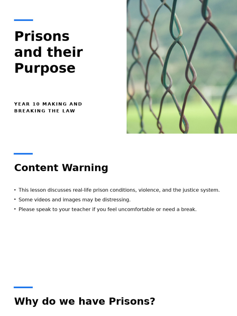 10 MBTL - Prisons and Their Purpose | PDF | Prison | Rehabilitation ...