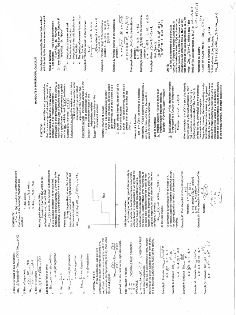 Differential Calculus | PDF