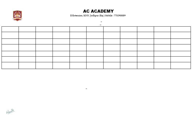 Annual Examination Time Table Class i to Ix & Xi | PDF
