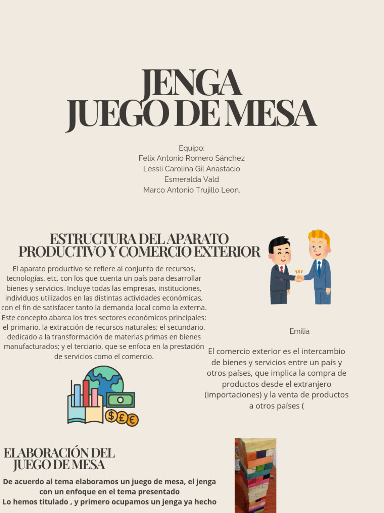 Proyecto Jenga Juego de Mesa | PDF | El comercio internacional | Comercio