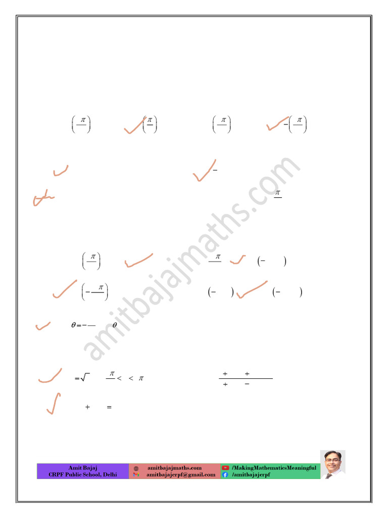 Trigonometric Functions - Subjective Questions | PDF | Trigonometric ...