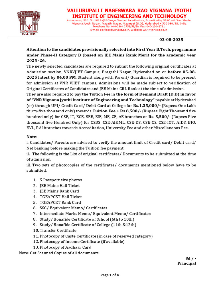 2025 Catb 2 Phase Allotted List For Website Display | PDF