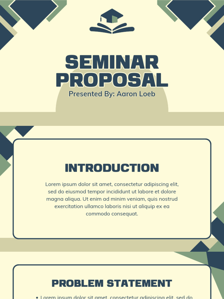 Yellow Green Abstract Modern Seminar Proposal Presentation | PDF