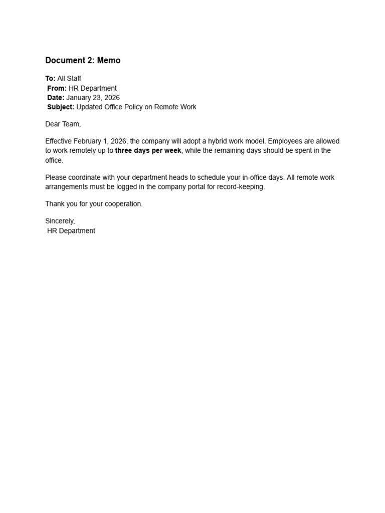 Document 2_ Memo | PDF