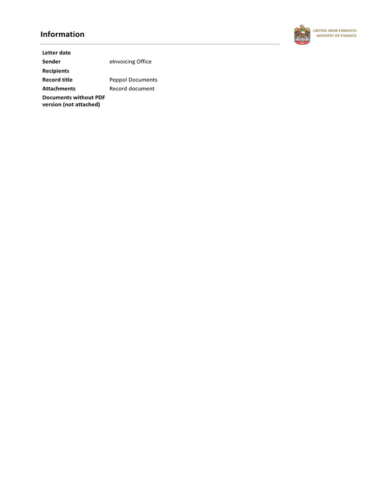 Peppol Documents | PDF