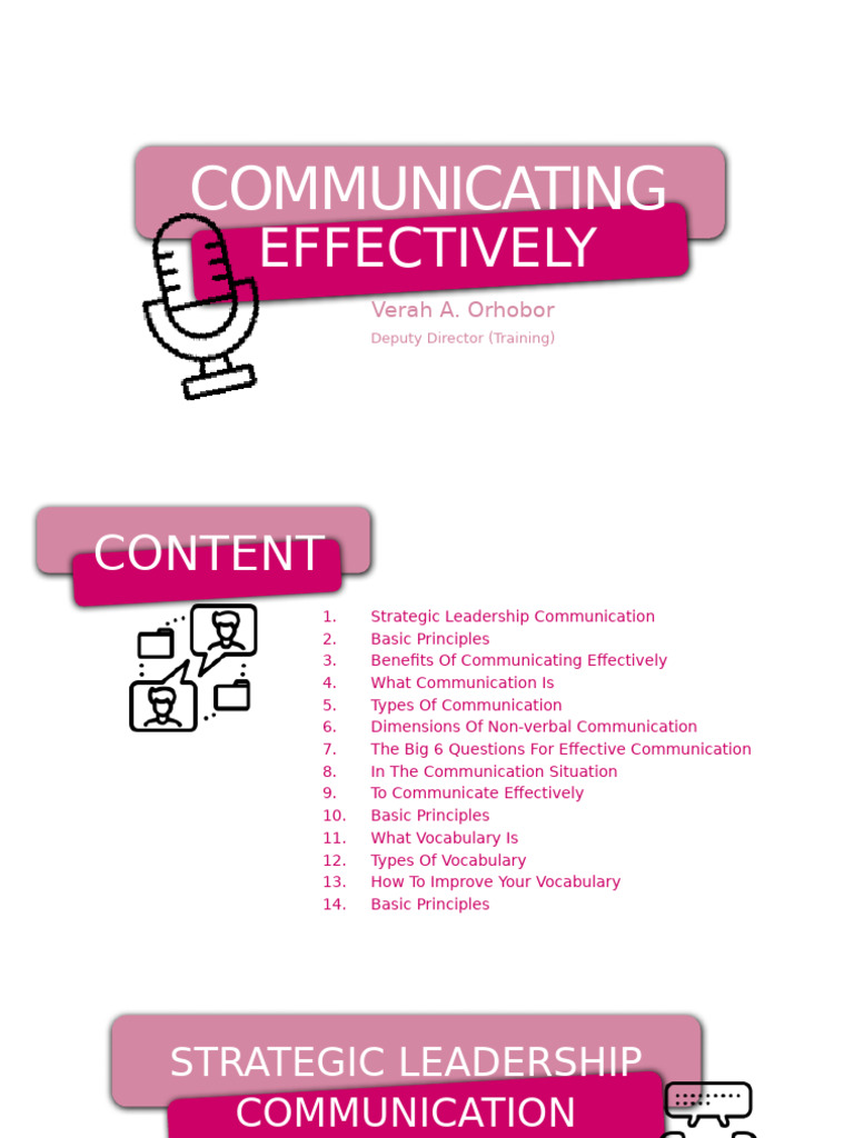 Communicating Effectively (1) | PDF | Communication | Vocabulary