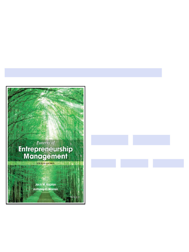 Test Bank for Patterns of Entrepreneurship Management, 4th Edition ...