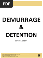 MSC Detention and Demurrage Tariff Guide | PDF | Shipping