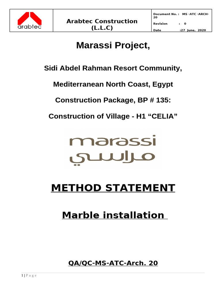MS marble | PDF | Flooring | Concrete