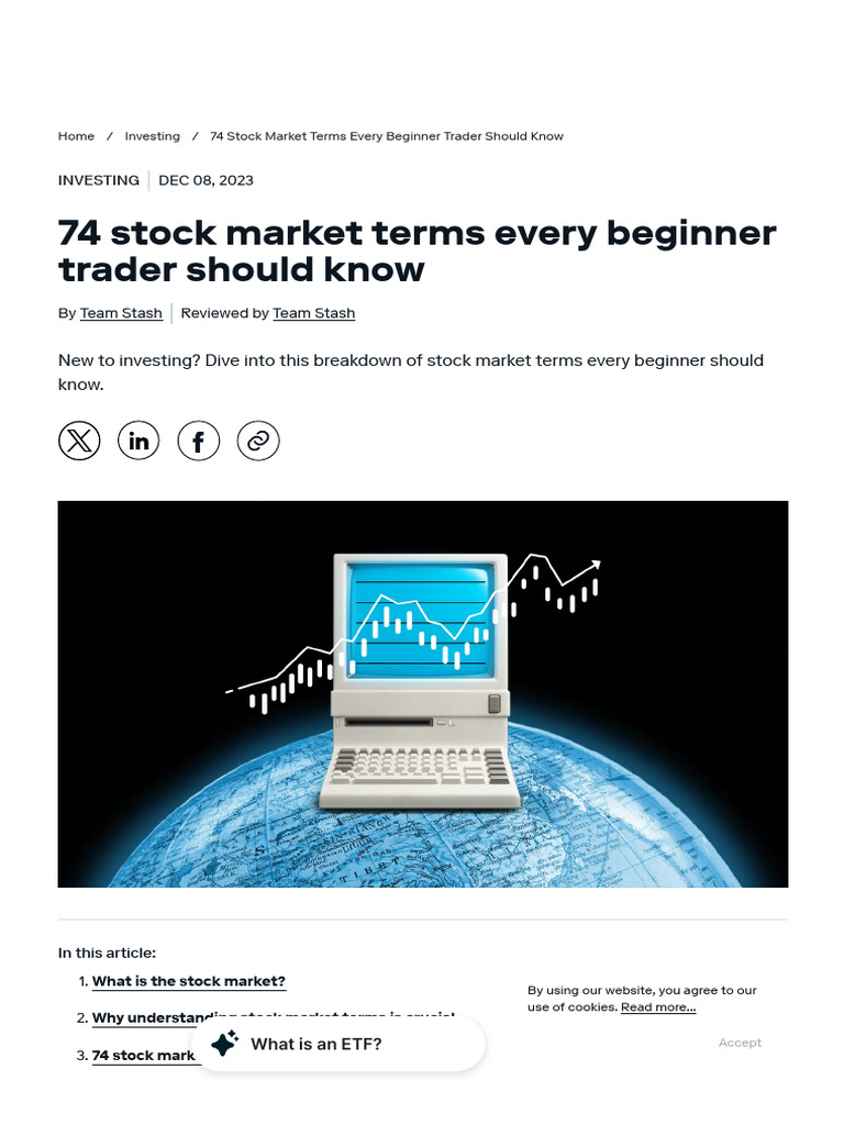 74 Stock Market Terms Every Beginner Trader Should Know - Stash Learn ...