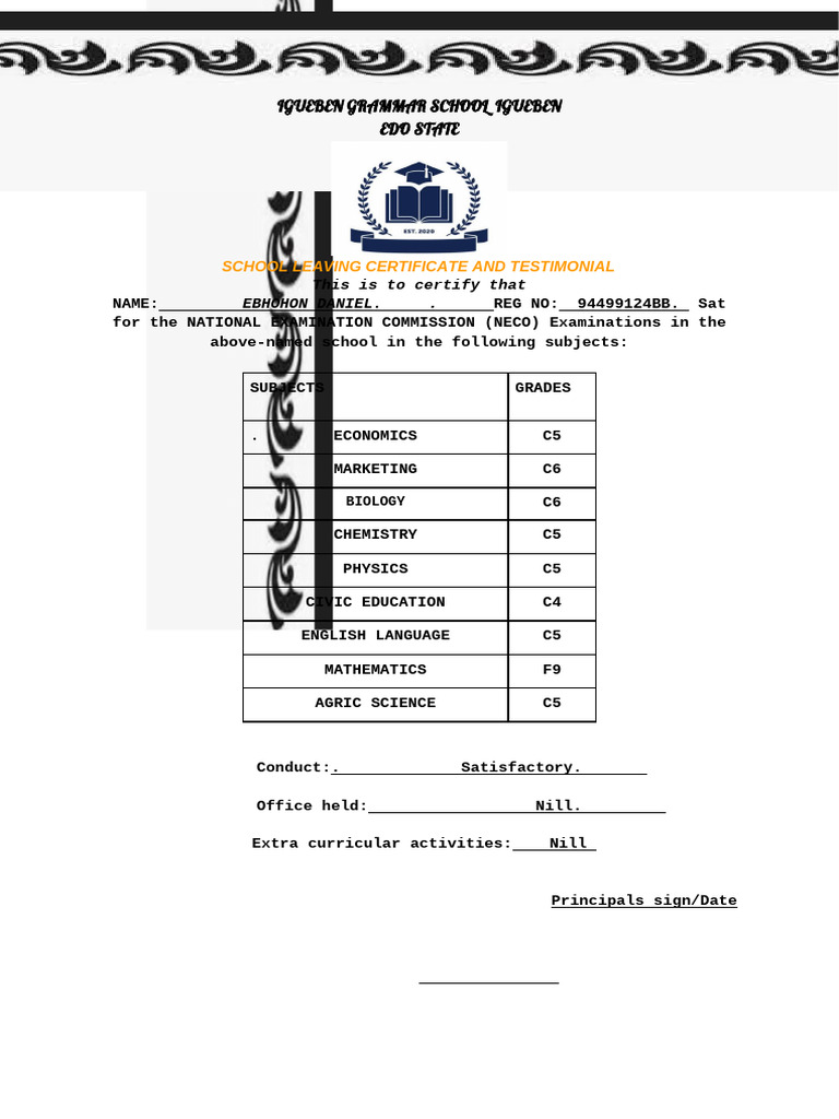Neco Testimonial | PDF