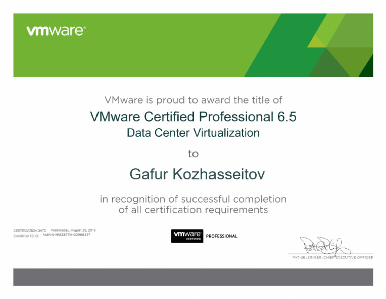 VMware Certified Professional 6 5 Data Center Virtualization ...