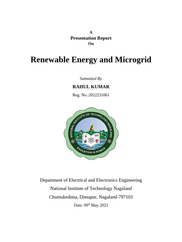 Presentation Report Cover Page | PDF