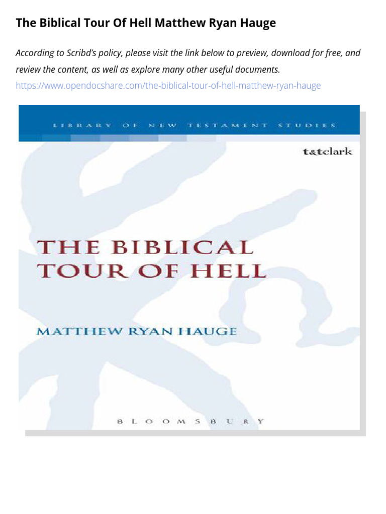 The Biblical Tour Of Hell Matthew Ryan Hauge | PDF | Parables Of Jesus ...