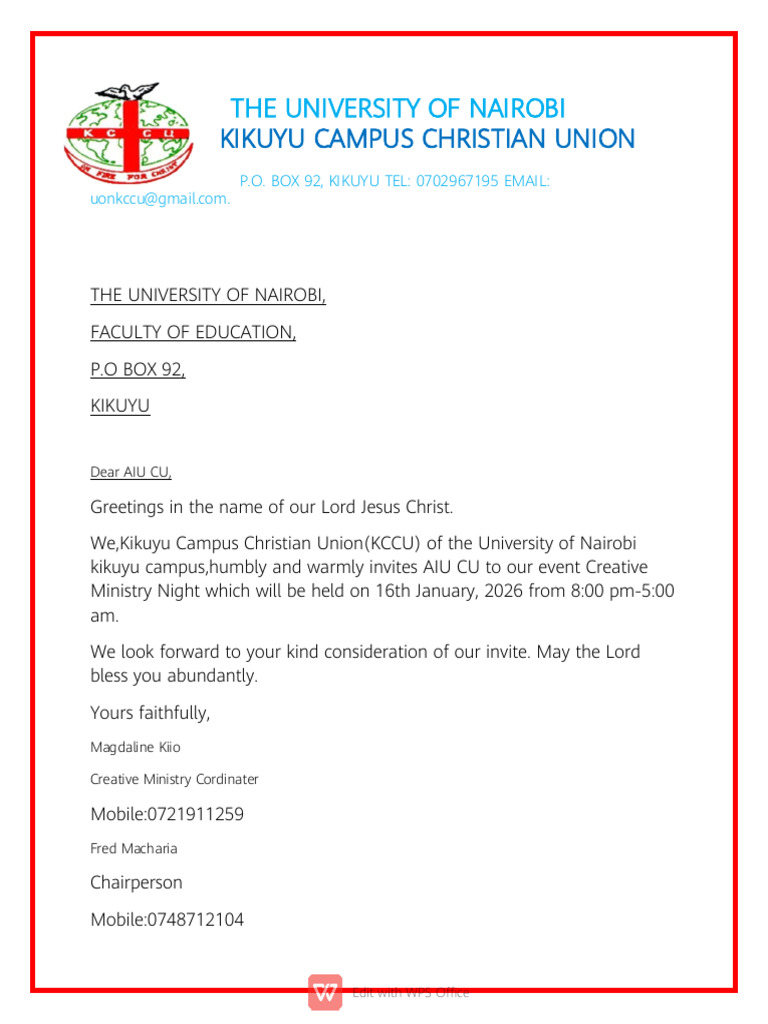 Kccu Letter | PDF