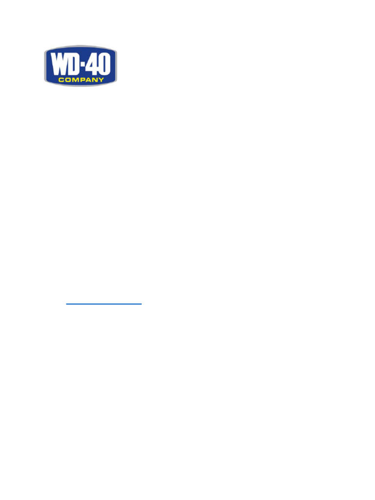 WD 40 Spray Applicator Cert of Conformity | PDF | Lubricant