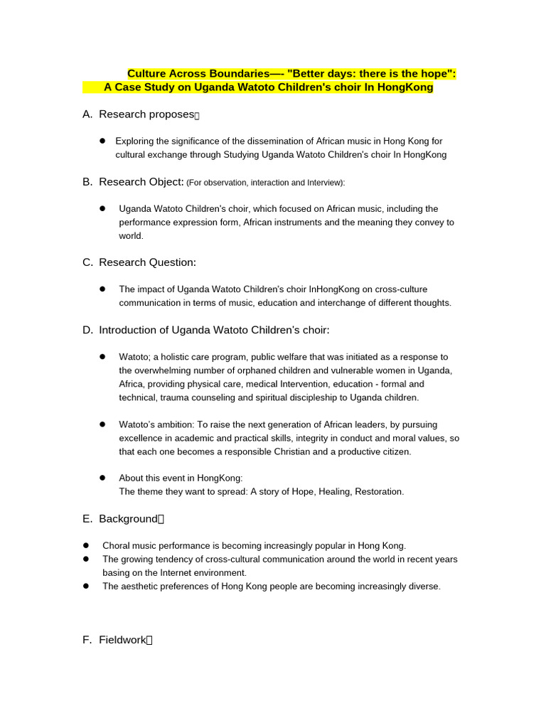 Culture Across Boundaries - Better DaysHongKong 2 | PDF