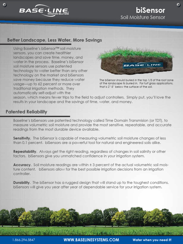 Soil Moisture Sensor Brochure | PDF | Evapotranspiration | Soil