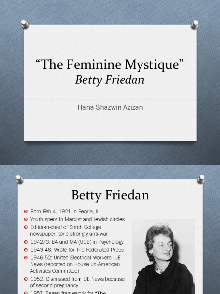 Friedan's The Feminine Mystique | PDF | Femininity | Feminism