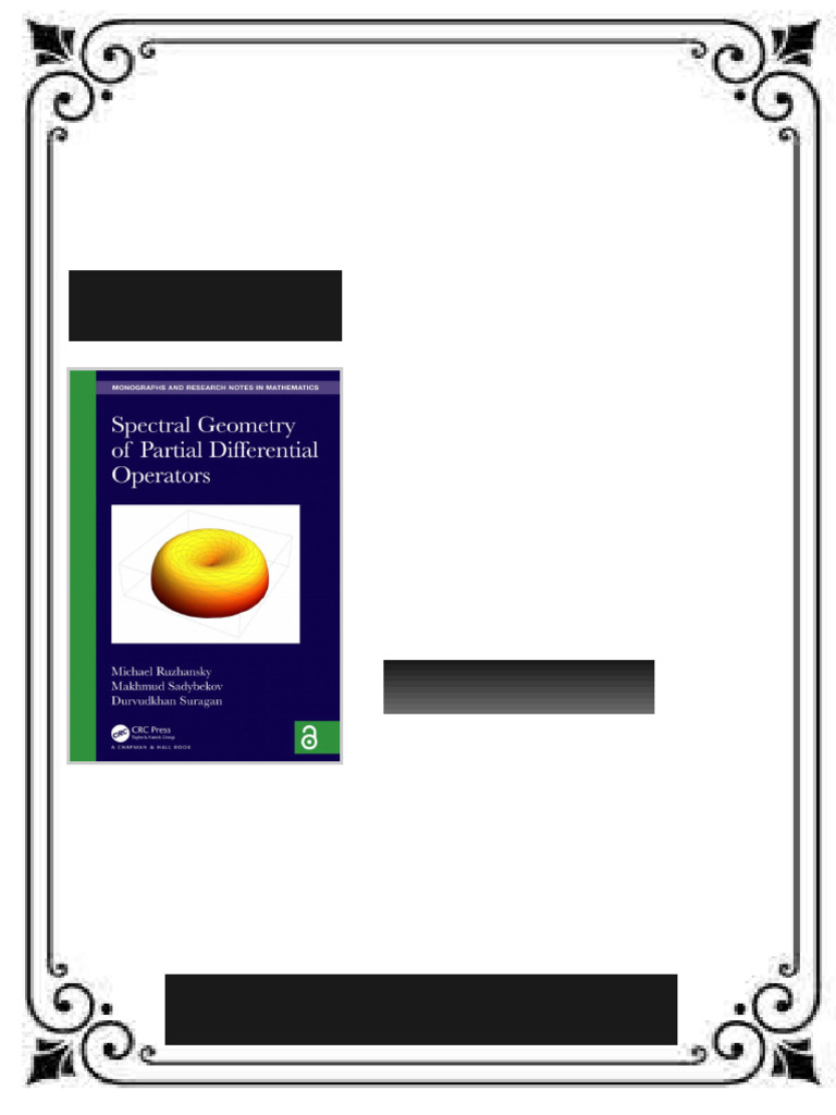 Spectral Geometry of Partial Differential Operators 1st Edition Michael ...