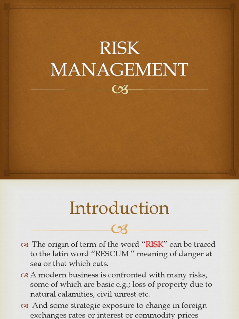 Risk Management For MBA Students | PDF | Interest | Interest Rates