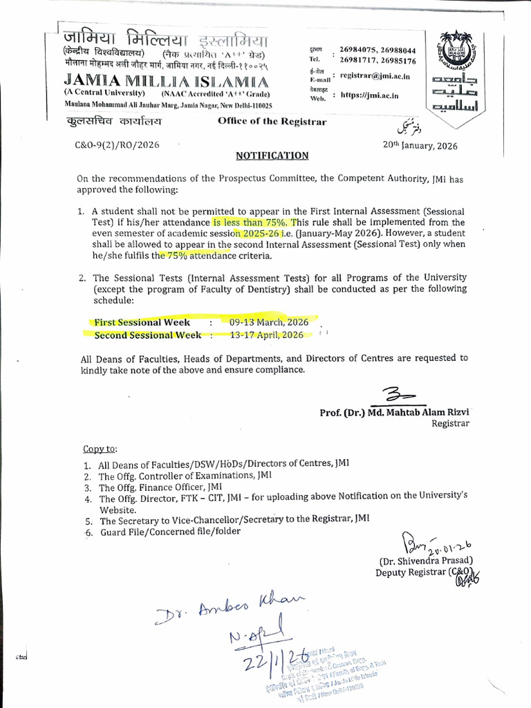 Attendance Notification | PDF