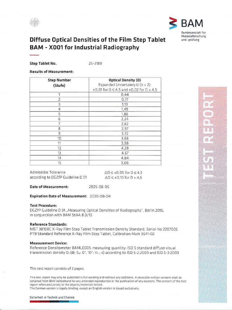 BAM - X001 Sample | PDF | Imaging | Electromagnetic Spectrum