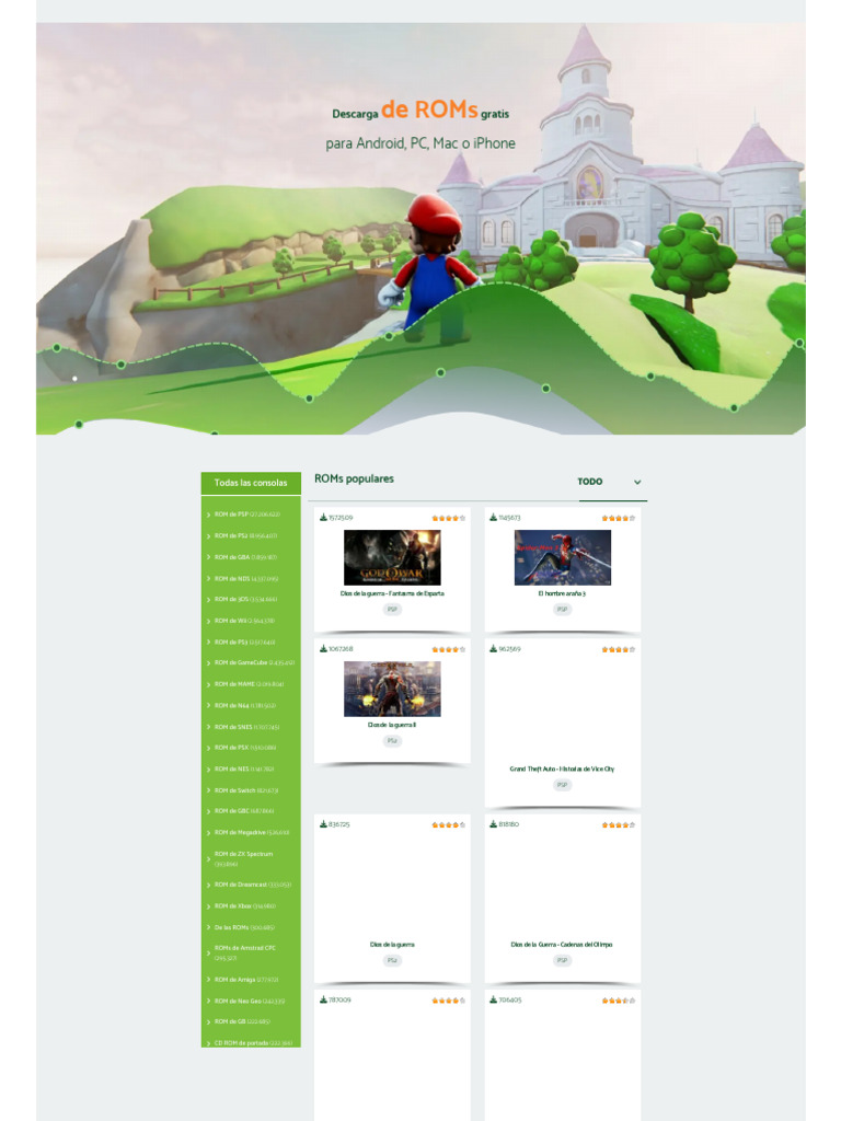 Romspedia - Descargar Rom e Iso de Gba, Gb, Gbc, Nds, n64, Nes, Snes ...