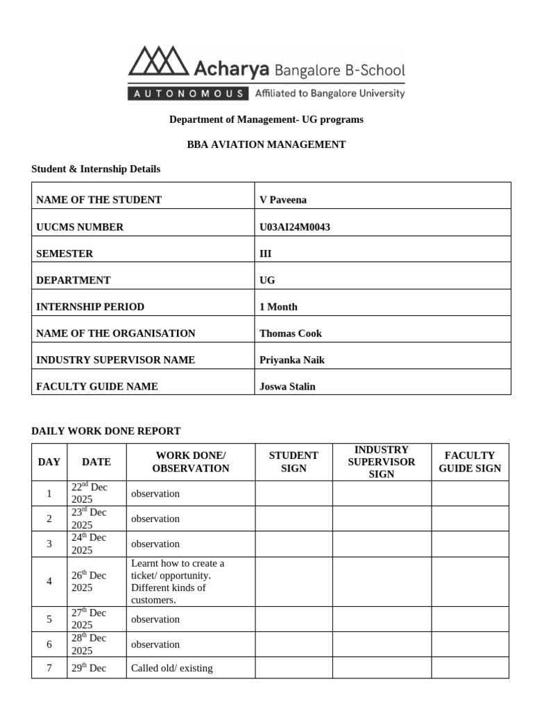 Internship Daily Work Log (2) | PDF