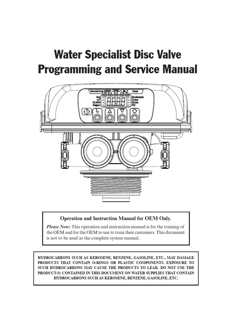 Clack PI Disc Valve_PI Programming and Front Cover Manual | PDF | Valve ...