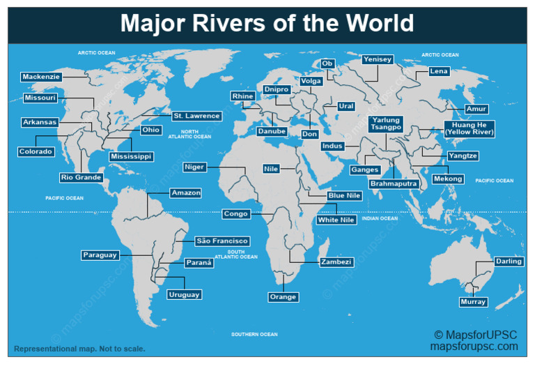 Map of Major Rivers of The World | PDF