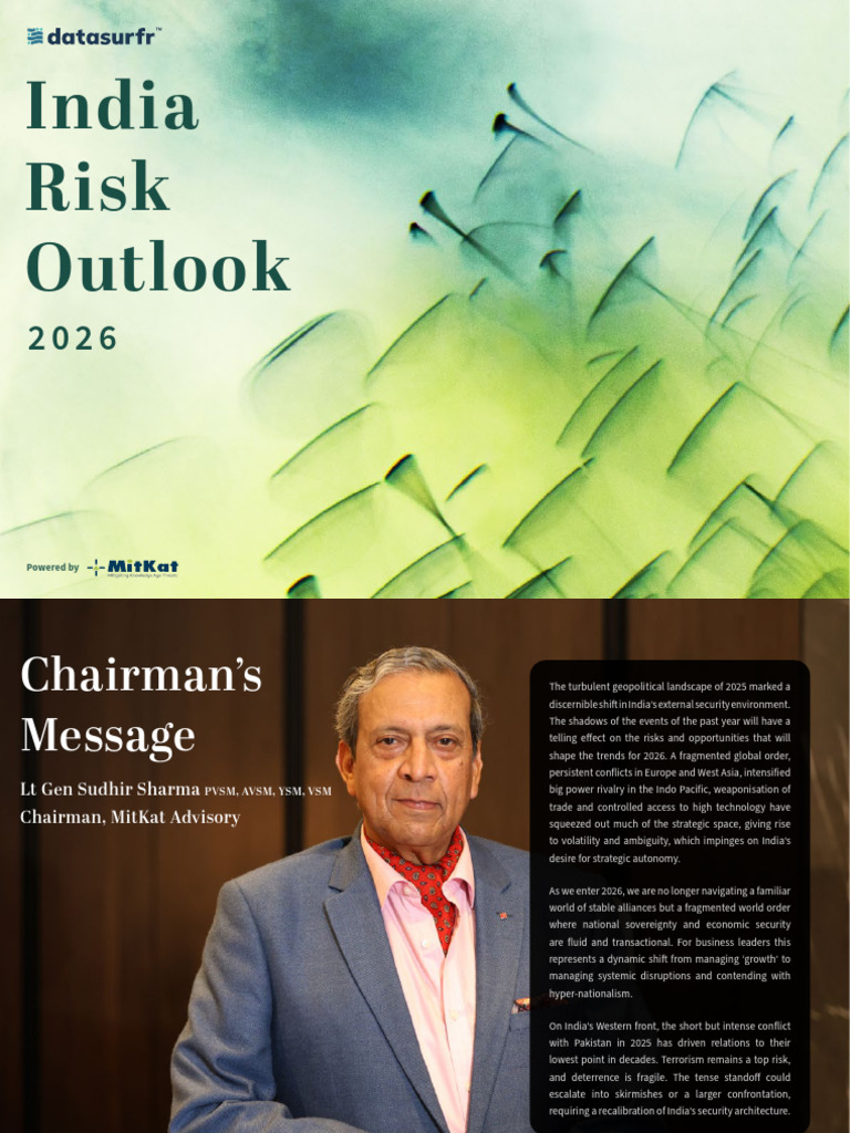 India Risk Outlook 2026 | PDF | Infrastructure | Pakistan