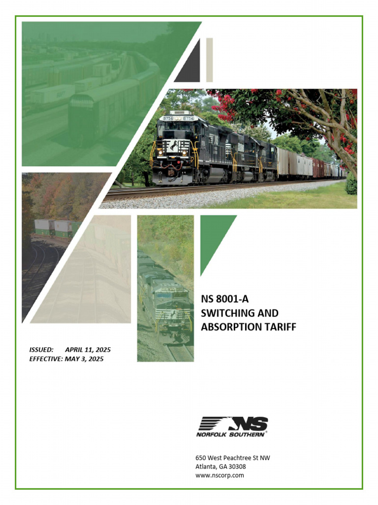NS 8001-A Switching and Absorption Tariff: Issued: April 11, 2025 ...