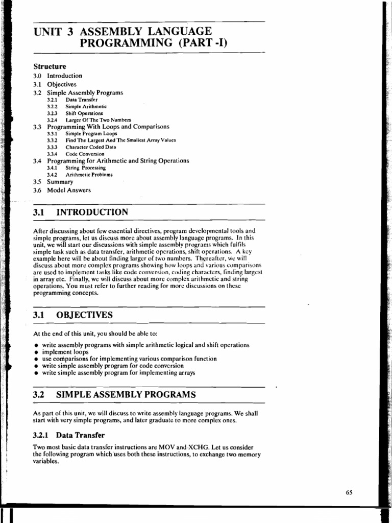 Assembly Language | PDF | Binary Coded Decimal | Assembly Language