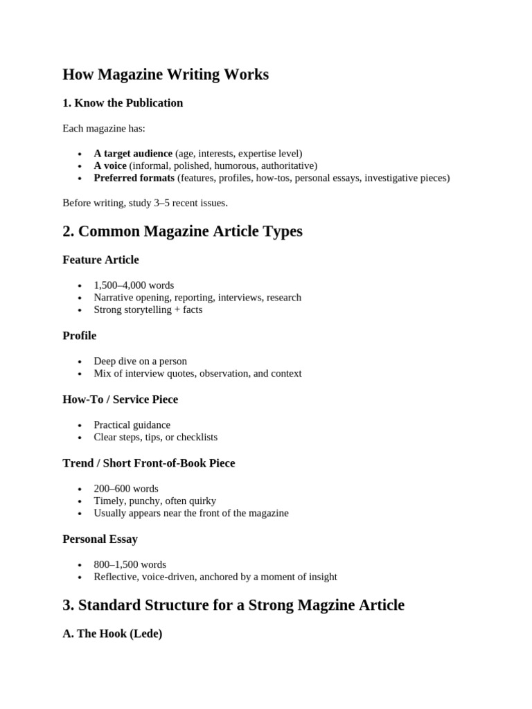 How Magazine Writing Works | PDF | Human Communication