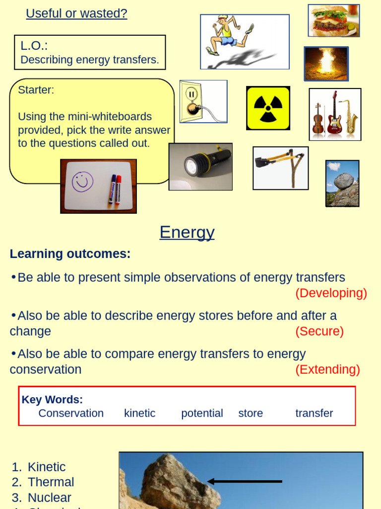 Lesson 8- Energy stores and transfers | PDF | Kinetic Energy | Chess Theory