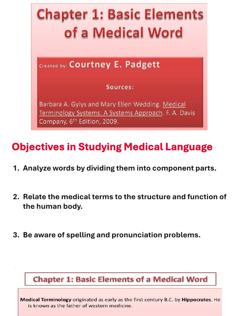 Introduction to Medical Words | PDF | Clinical Medicine | Diseases And ...