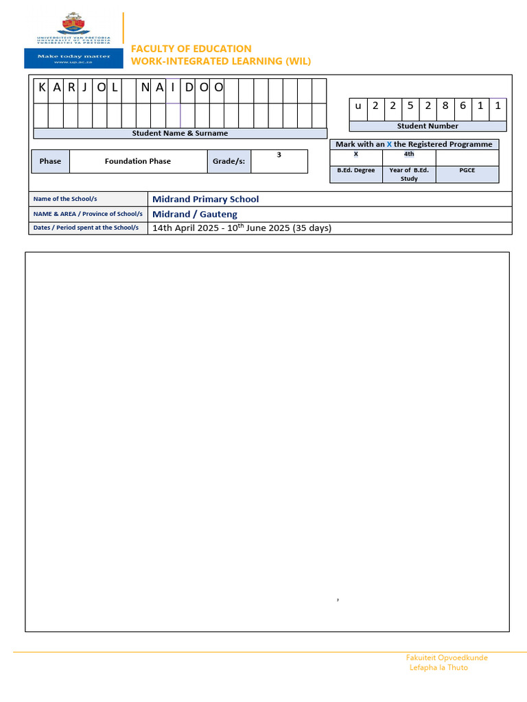 Professional Reflection - Template DRAFT | PDF | Learning | Teachers