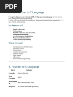 C Language Complete Study Notes | PDF