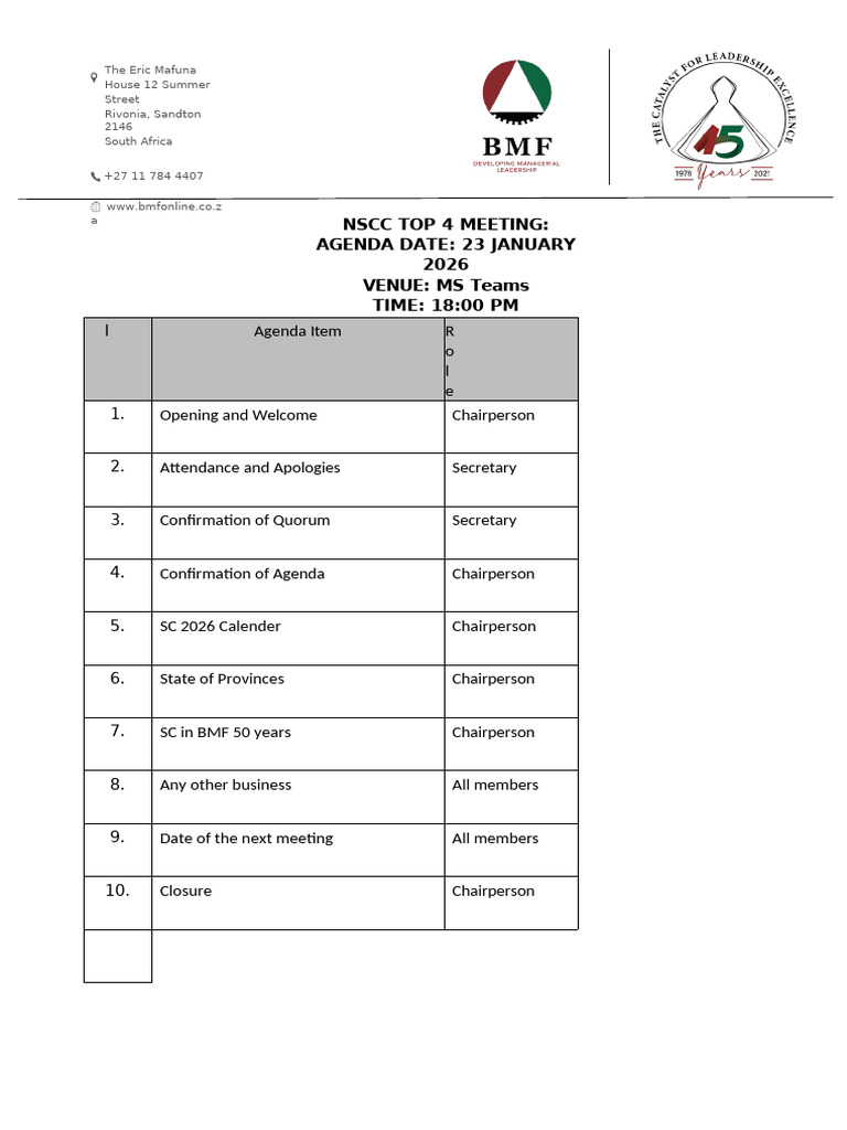 Agenda Top 4 26 July 2024 | PDF